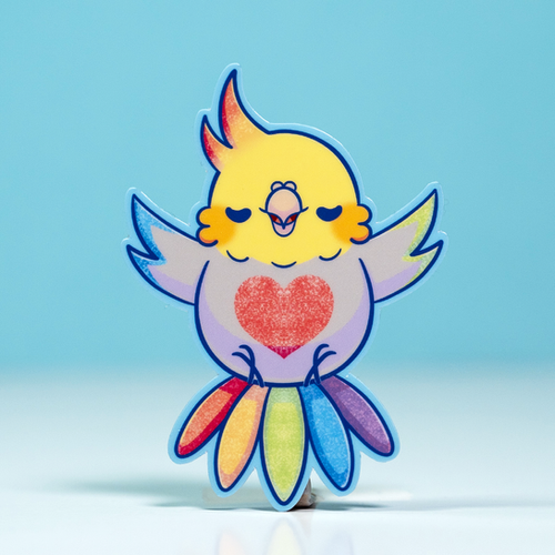 Rainbow Birb Pride Sticker | Sticker Birbs