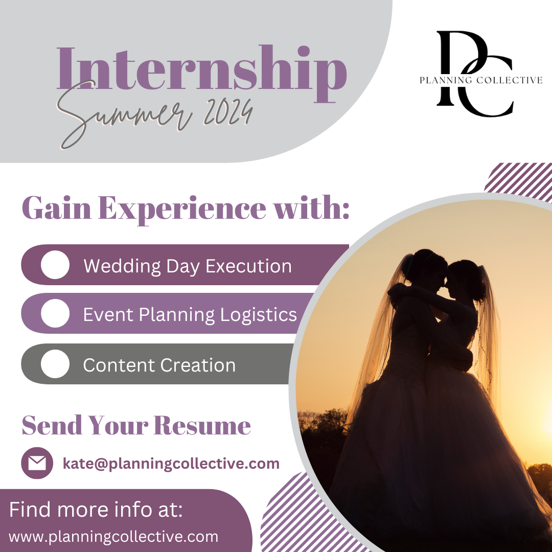 Wedding Planning Internship - Summer 2024