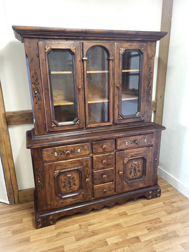 Buffetschrank antik | Voglauer 1700 braun Vitrine | Bauernalm