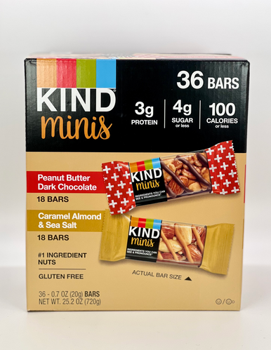 Kind Mini Bars, Variety Pack, 0.7 oz, 36-count | Chloe & Monica