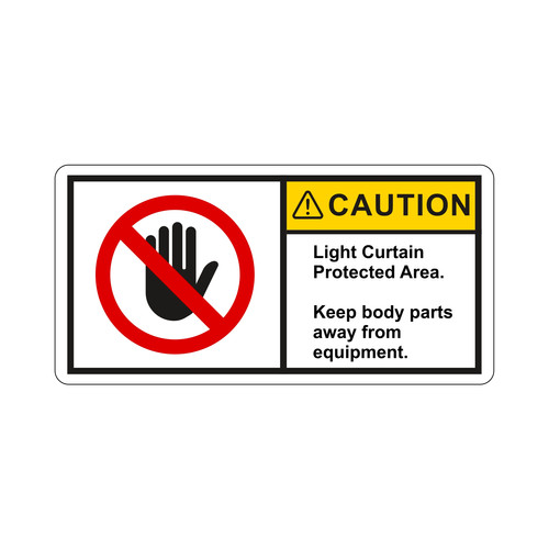 OSHA Caution Light Curtain Protected Area | Visual Concepts