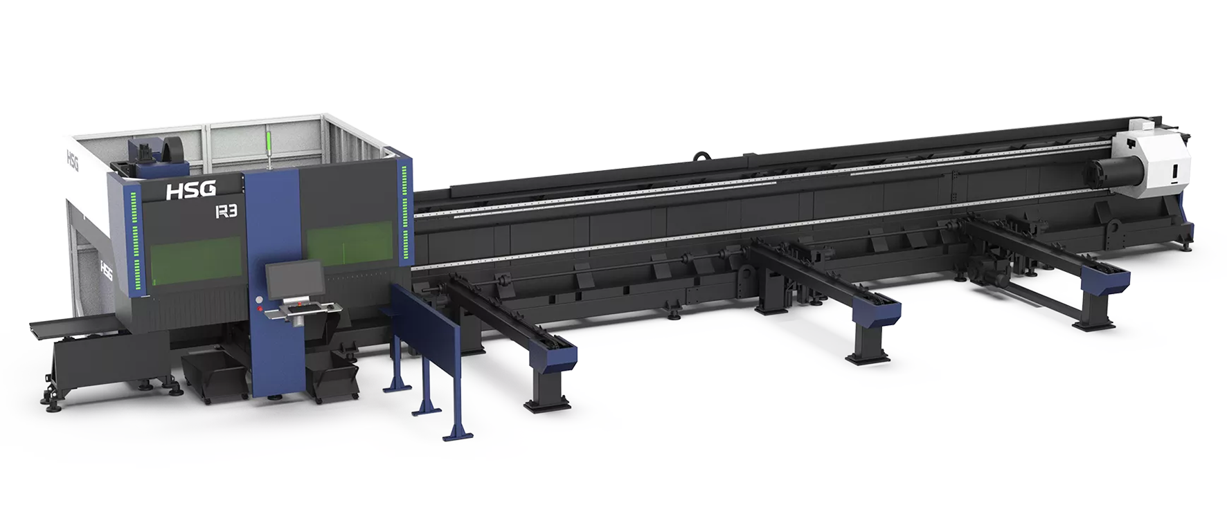 HSG R3R Economical Heavy-Duty Tube Fiber Laser Cutting Machine | Laser ...