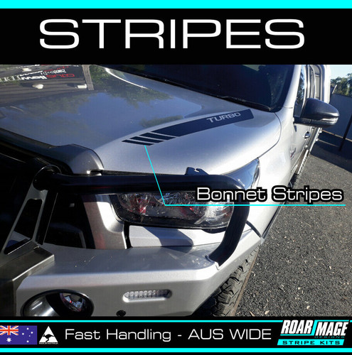 AM Bonnet STRIPES decals stickers Fit 2006-2022 TOYOTA Hilux 4wd 4x4 ...
