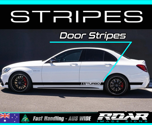 AM DOOR Side Stripes fit 2014-2020 Mercedes-Benz models AMG C200 ...