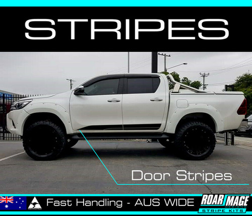 AM side door STRIPES decals stickers Fit 2015-2022 TOYOTA Hilux 4x4 4wd ...
