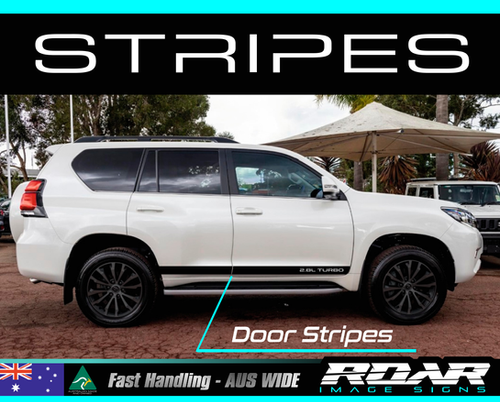 AM SIDE DOOR stripes decals stickers fit 2001 - 2023 TOYOTA Prado ...
