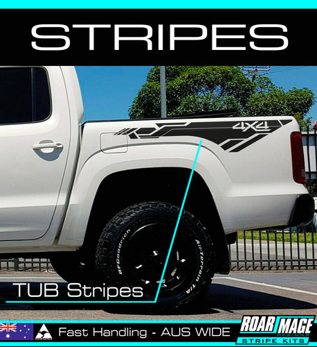 AM TUB stripes fit 2011-2021 VW Volkswagen AMAROK decals stickers not ...