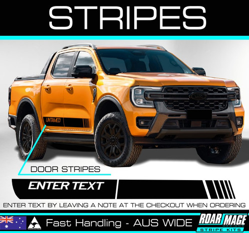 AM SIDE DOOR stripes decals stickers fits 2022 - 2023 Ford Ranger ...