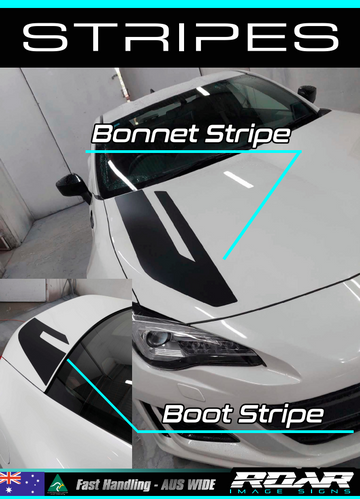 AM BONNET & BOOT stripes decals stickers fit 2012-2020 Subaru BRZ ...