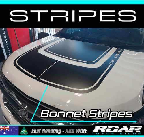 2015-2021 HOLDEN Colorado / Trailblazer bonnet stripes decals stickers ...