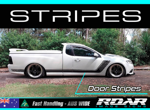 AM Hex style fit FORD FG Ute side Door stripes kit decals stickers XR6 ...