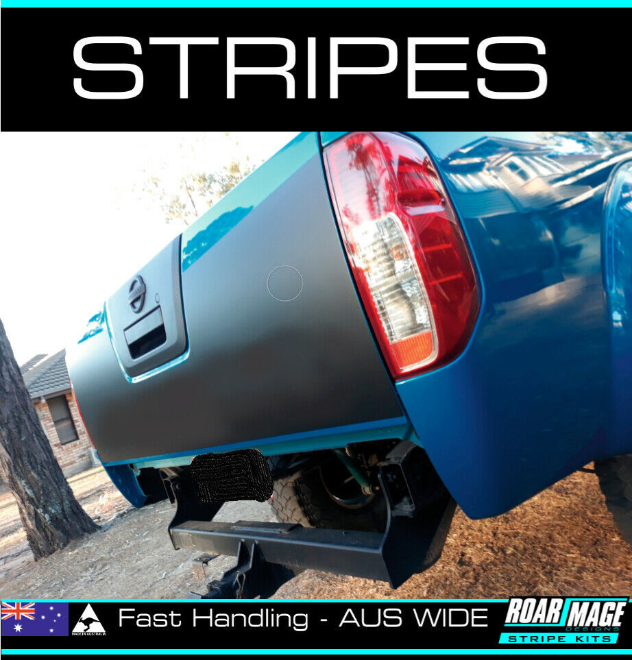 TAILGATE wrap fits Nissan Navara D40 stripes decals stickers 4x4 4wd ...