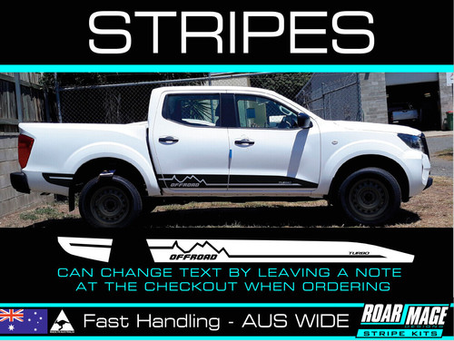 AM side DOOR Stripes fit 2015-2022 NP300 Nissan Navara decals stickers ...