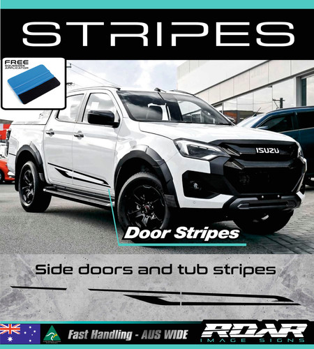 AM Side door stripes fit 2021-2025 Isuzu Dmax D-max decals stickers kit ...
