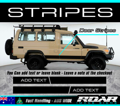 AM Side door STRIPES Fit TOYOTA Landcruiser Troop Carrier 2012-2023 79 ...