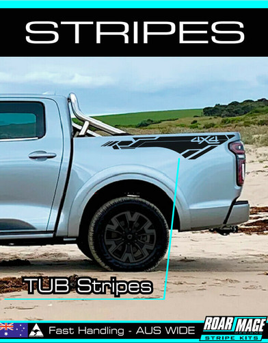 AM TUB Stripes fit GWM Cannon decals stickers 4x4 4WD | Roar Image Signs