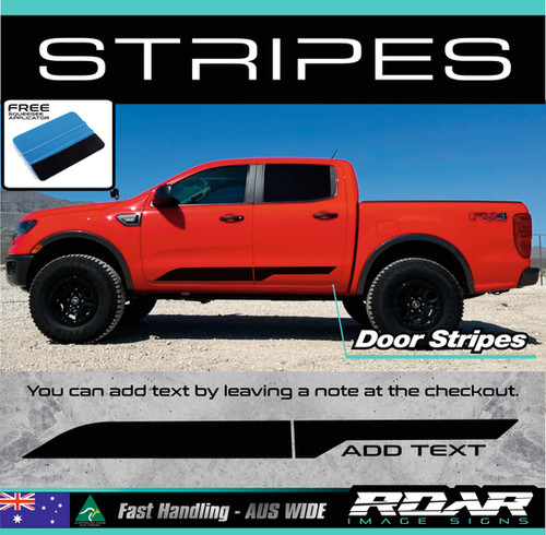 fits 2012-2021 Ford Ranger LH & RH SIDE DOOR stripes kit decals ...