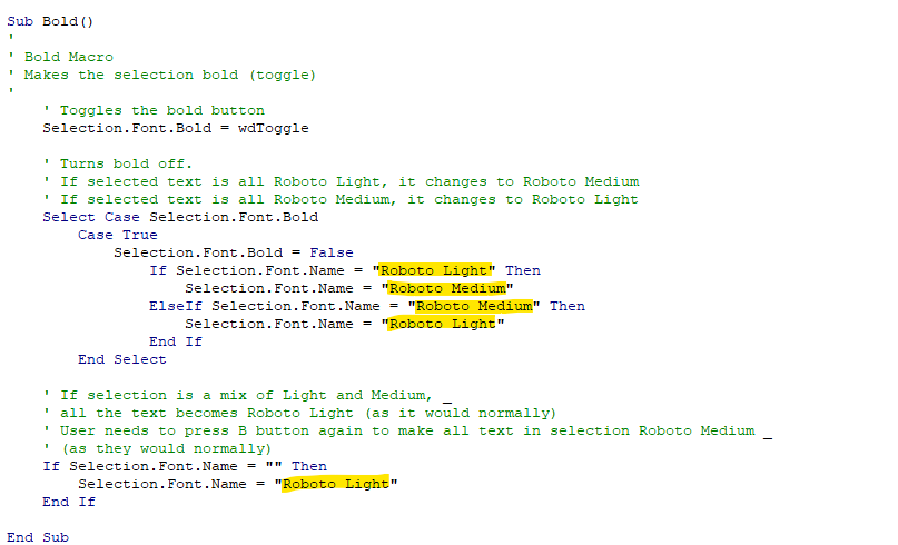 Microsoft Word: use the proper bold for your fonts (using styles or a ...
