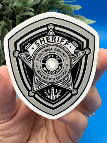 Kenosha County Sheriff Grayscale Patch Sticker | Forensic Junkie