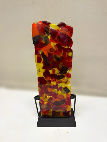 Signed Sculptural Glass Decor by Kathy Oda...KODA | Dsr Mid Century Furn