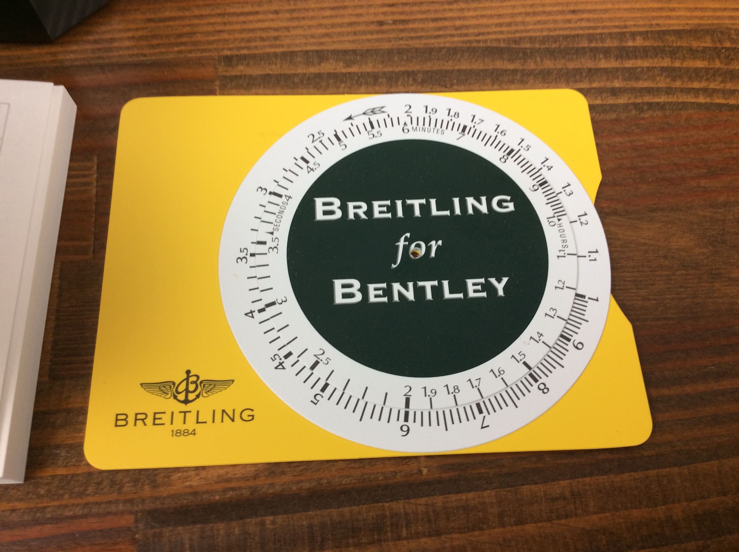 Breitling for Bentley Motors Watch Box + Booklet & Slide Rule