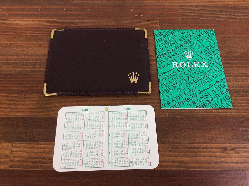 Rolex Calendar Cards set 1998/1999 + Cert Booklet & Card Holder