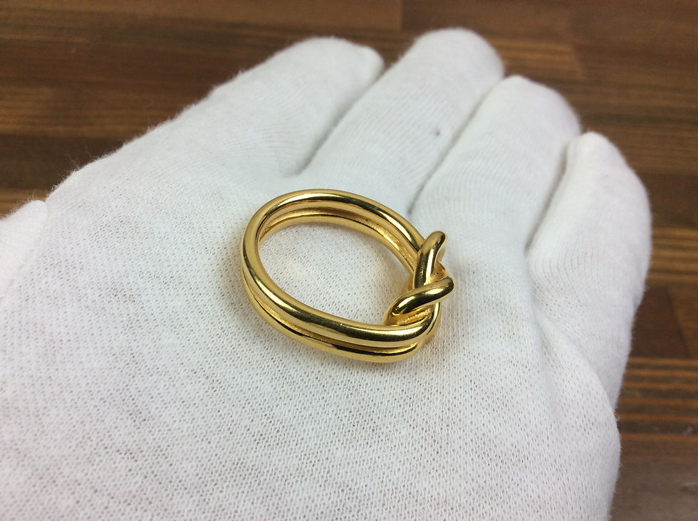 Hermes Atame Gold Scarf Ring