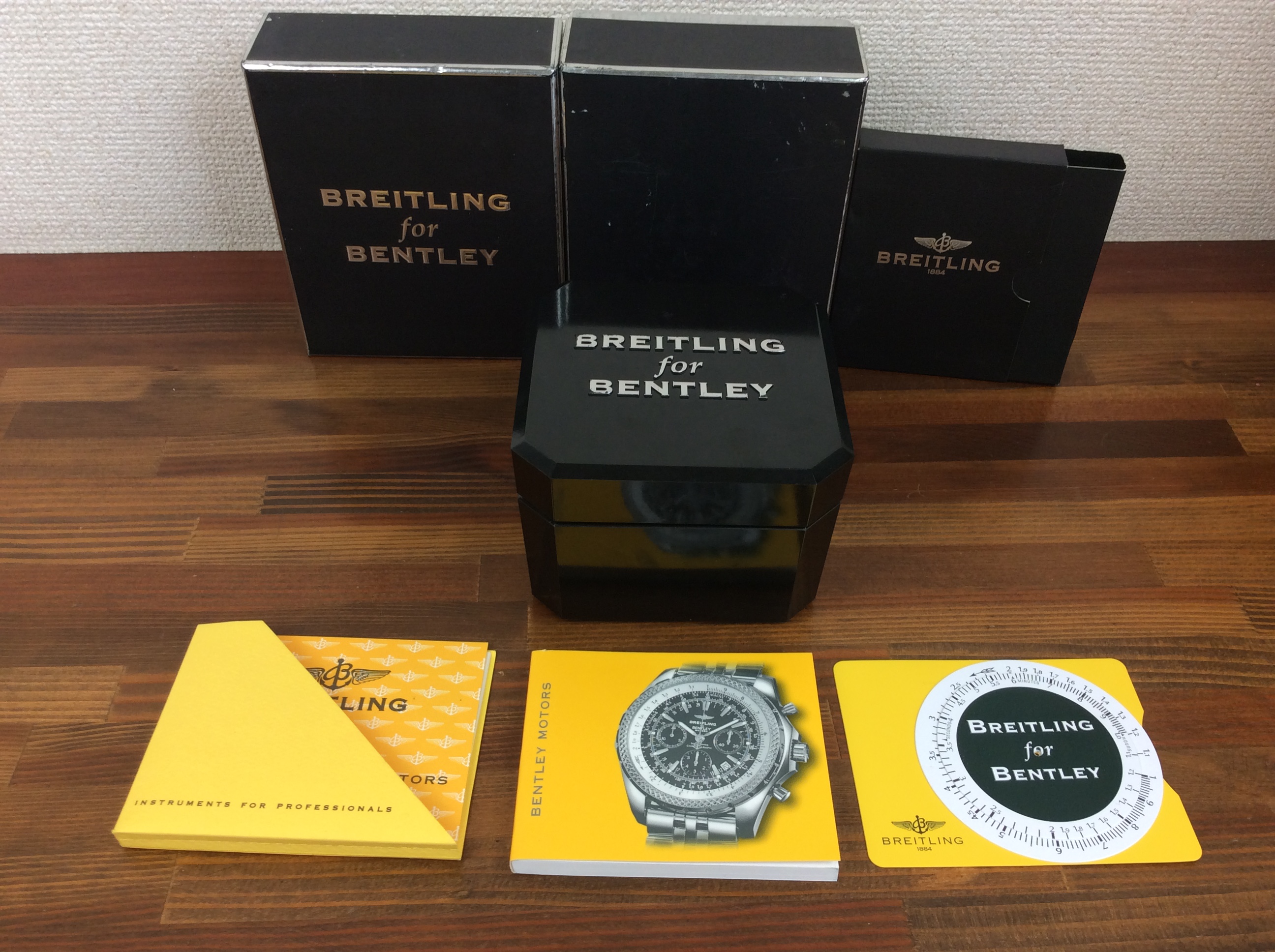 Breitling for Bentley Motors Watch Box + Booklet & Slide Rule