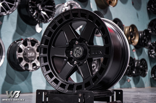 17” | Icon Alloy Raider - Satin Black | Wheels Bay 4x4