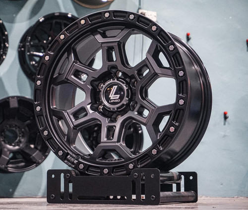 18" | Lenso Argo | Gray W/Black Lip | Wheels Bay 4x4