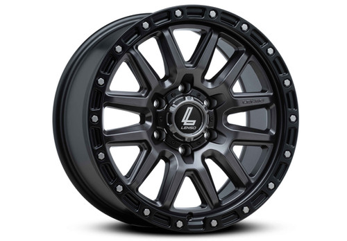 17" | Lenso Marvel | Gray W/Black Lip | Wheels Bay 4x4