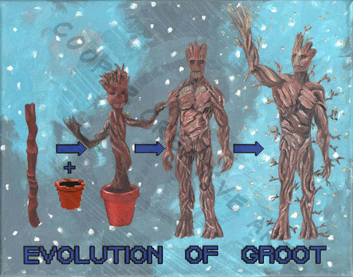 Evolution of Groot | Cooper Creative Art