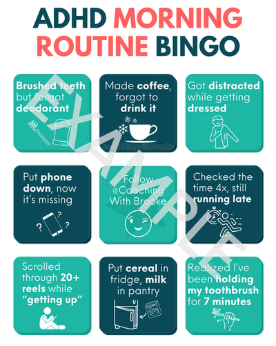 ADHD Morning Routine Bingo | Coaching With Brooke
