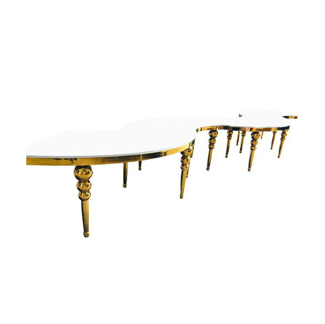 SERPENTINE GOLD TABLES | Tago Event Center