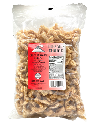 Tito Al's Choice Chicharrones Strips Salt, Vinegar & Garlic Flavor | My ...