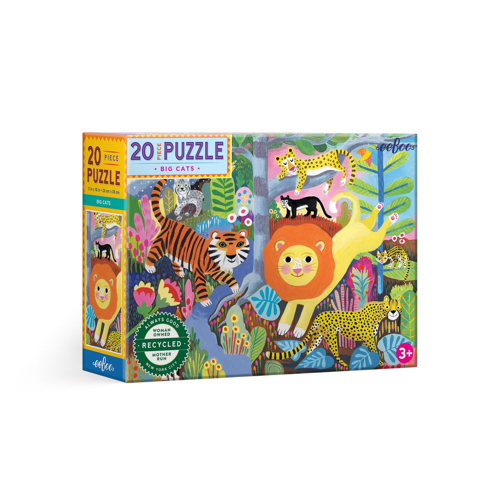 eeBoo Big Cats 20-Piece Puzzle