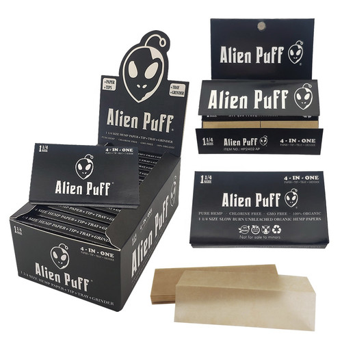 ROLLING PAPER 1.25 • COD. PH2402 ALIEN PUFF BLACK (4 en 1) Filtro ...