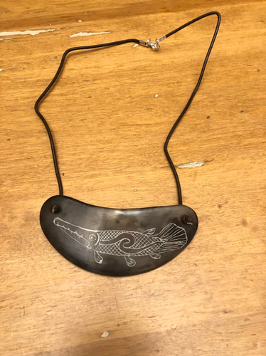 Alligator Gar Fish Gorget 12 | Caddo Pottery