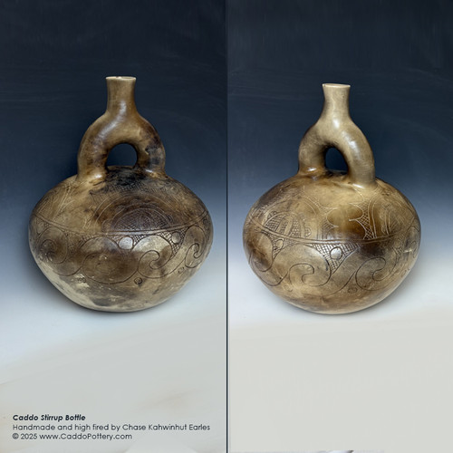 Caddo Stirrup Pot (High Fire) | Caddo Pottery