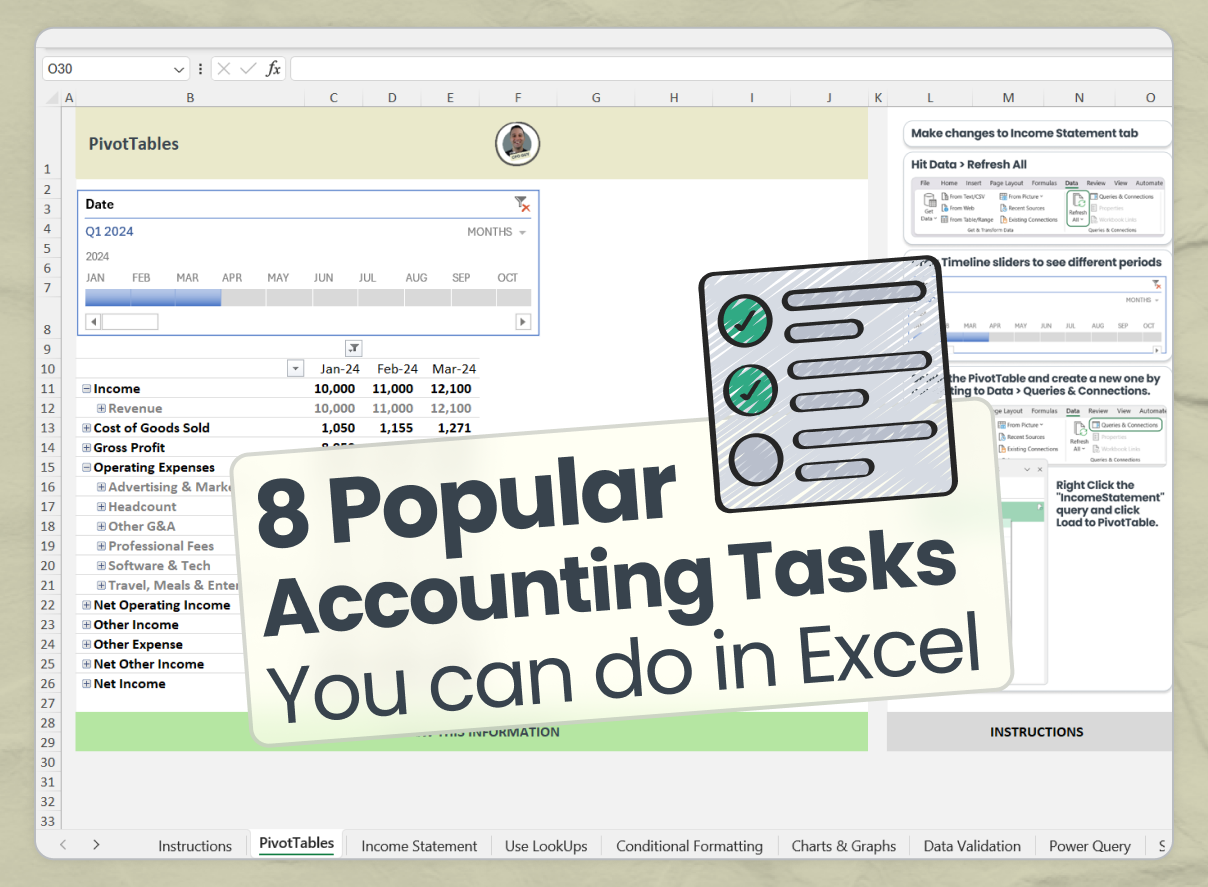8 Popular Accounting Tasks You can do in Excel | Model Wiz