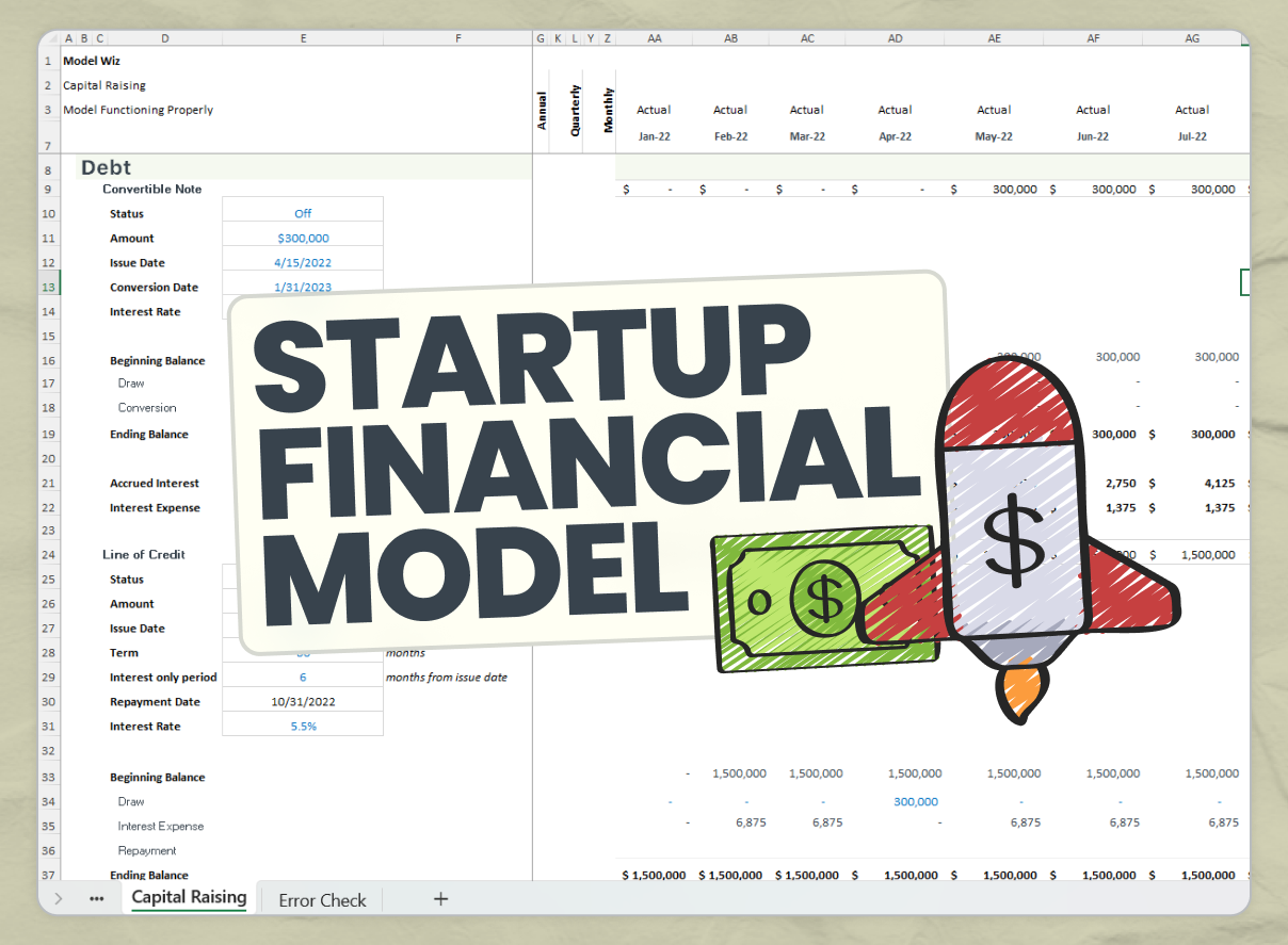 Startup Financial Model | Model Wiz