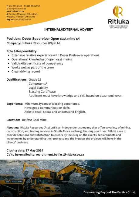 Vacancies at Ritluka | Ritluka