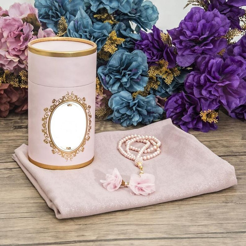 Prayer Mat & Tasbeeh Cylinder Gift Box | Darul Kutub