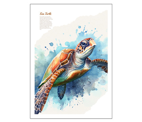 Sea Turtle - Cotton Tea Towel | ASM Eclipse