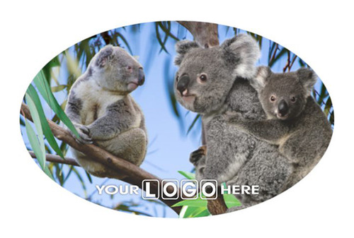 3D Oval Sticker - Koalas | ASM Eclipse