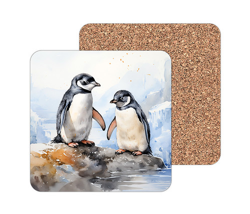 Penguins - Cork-backed Coaster | ASM Eclipse