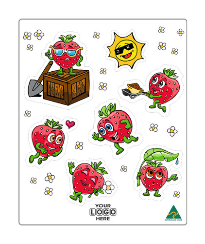 Strawberries Sticker Sheet | ASM Eclipse