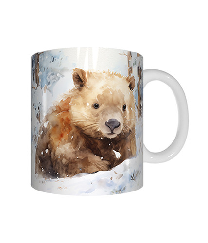 Wombat in Snow - Mug | ASM Eclipse