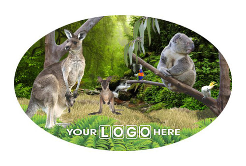 3D Oval Sticker - Forest Montage | ASM Eclipse