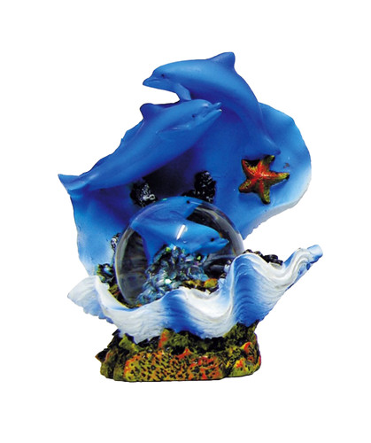Dolphin in Clam Shell Glass Waterglobe - 35mm | ASM Eclipse